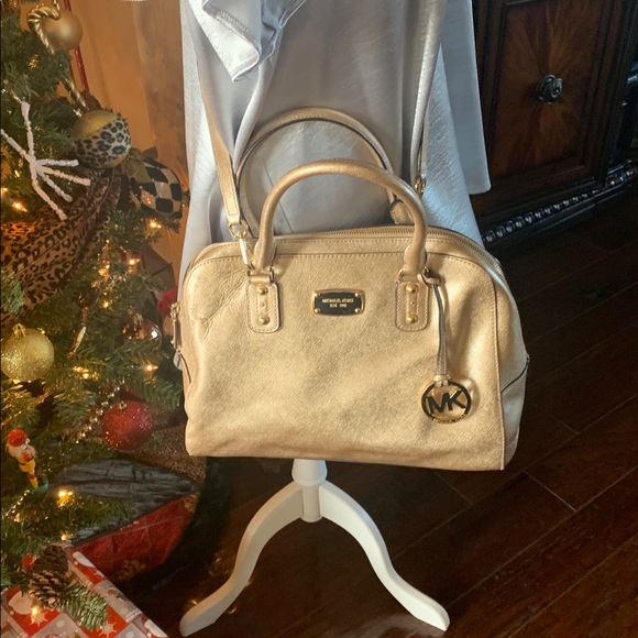 Michael Kors | Bags | Michael Kors Gold Metallic Tote Handbag | Poshmark